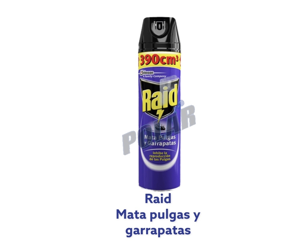 POLAR | 8 AEROSOL | Insecticida | AEROSOL MATA PULGAS Y GARRAPATAS RAID